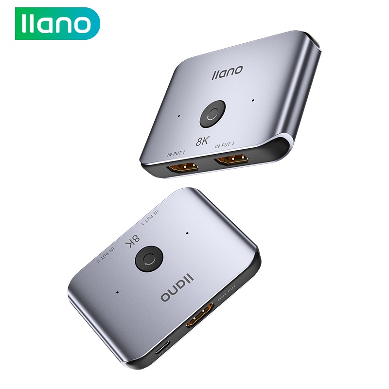 llano HDMI Switcher 2 in 1 out 8K 60Hz HDMI Splitter High Definition ...