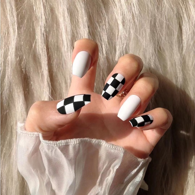 With Glue Press On Nails Nail Art Patch Fake Nails Mandarin Duck Flame Cool Play Waterproof