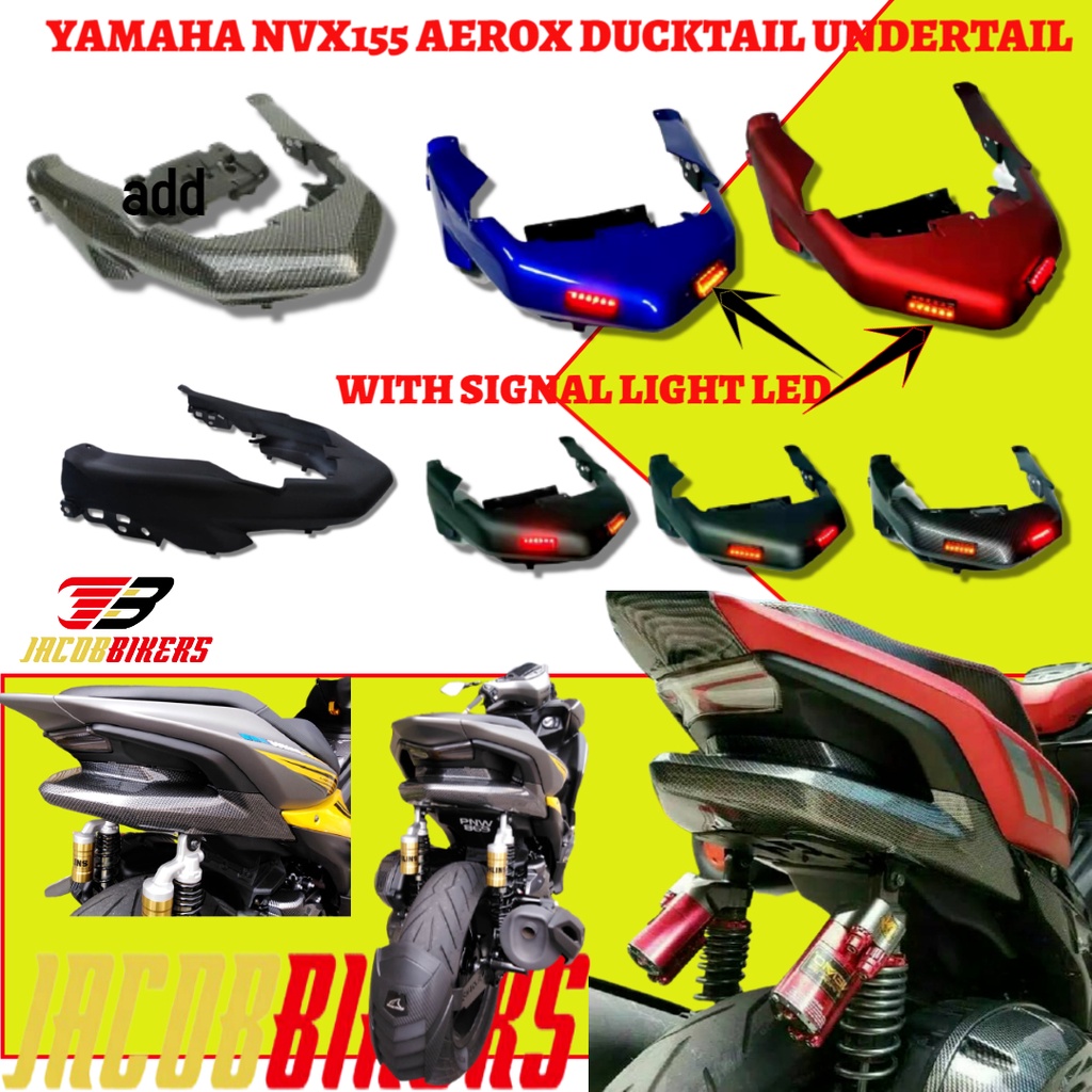 YAMAHA NVX155 AEROX BACK DUCKTAIL UNDERTAIL CARBON COVER WITH SIGNAL ...