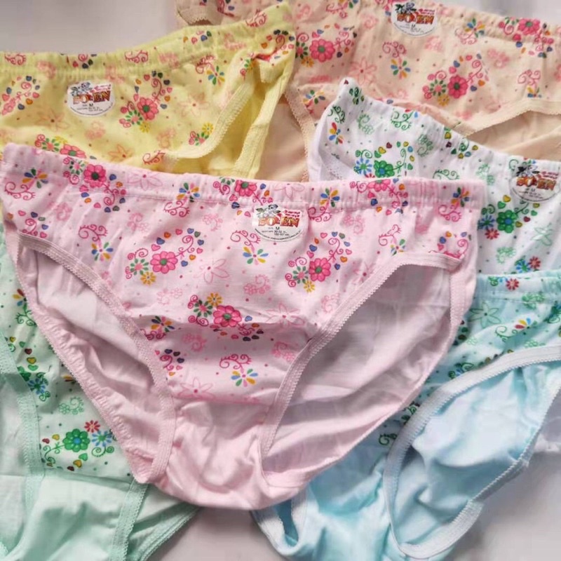 COD☑️12Pieces Soen Floral Women's Panty Underwear S-M-L-XL | Shopee ...