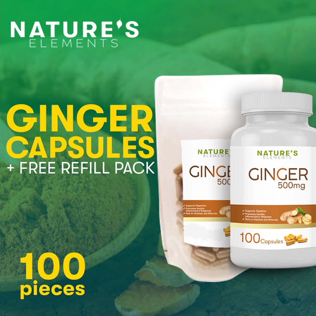 Organic Ginger Capsules (100, 60, 30 Capsules) + FREE Ginger Capsules ...