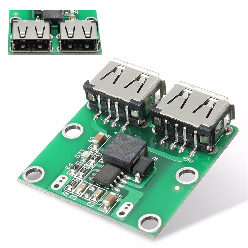Pcbfun DC-DC 9V 12V 24V To 5V 2A Dual USB Buck Converter Module ...