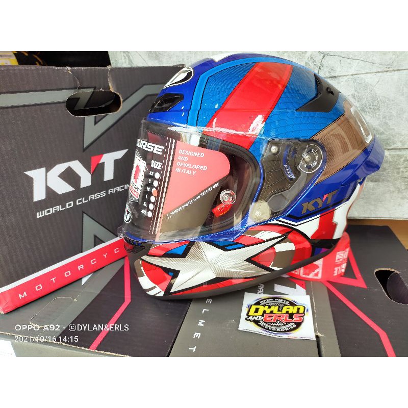 KYT TT COURSE CAPTAIN AMERICA HELMET | Shopee Philippines