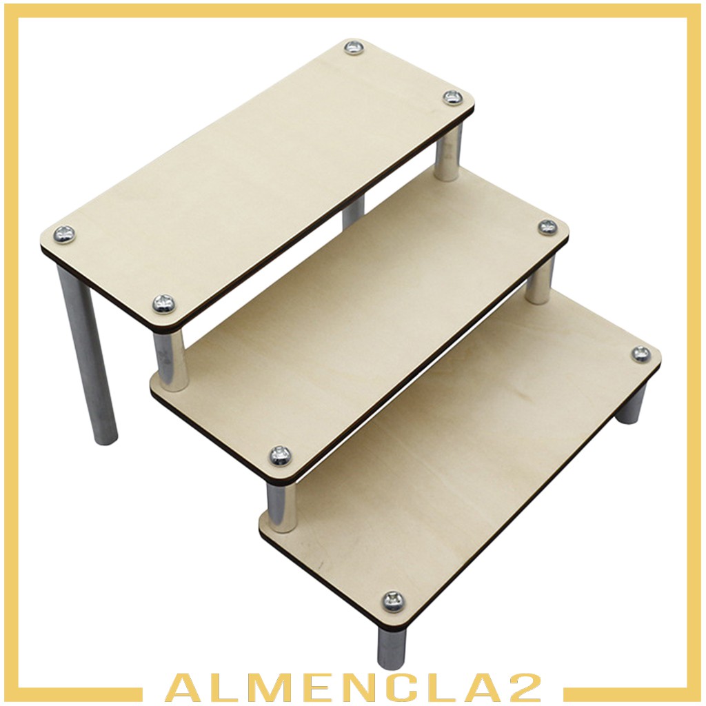 [ALMENCLA2] Wood Shelf Retail Display Riser Toy Doll Display ...