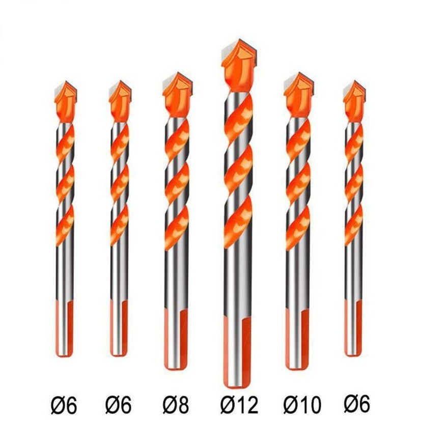 6PCS 6-12MM Ceramic Tile Drill Bits Masonry Drill Bit For Glass Brick ...