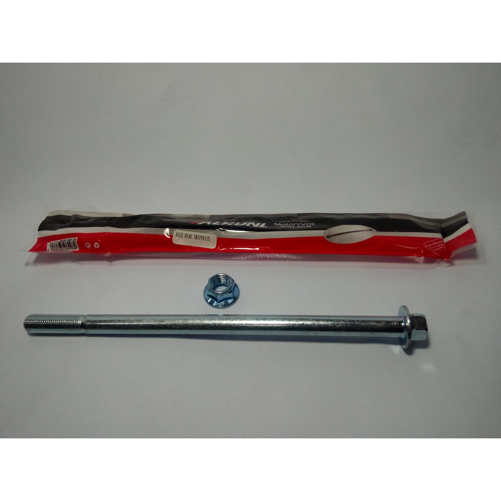 Motorcycle Axle Rear with Nut (Alkunl) - HD3 / Barako, TMX, RS100, XRM ...