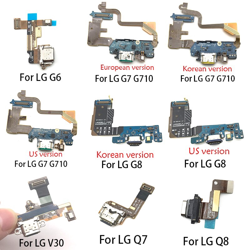 For LG G6 G7 G8 Q7 Q8 V30 V40 V50 Dock Connector Micro USB Charger Charging Port Flex Cable ...