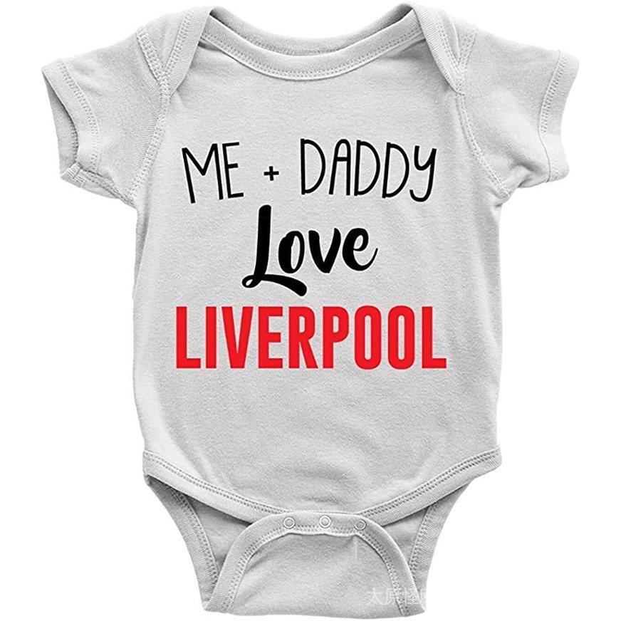 Me + Daddy Love Liverpool Baby Bodysuit Girl boy Infant Toddler Organic ...