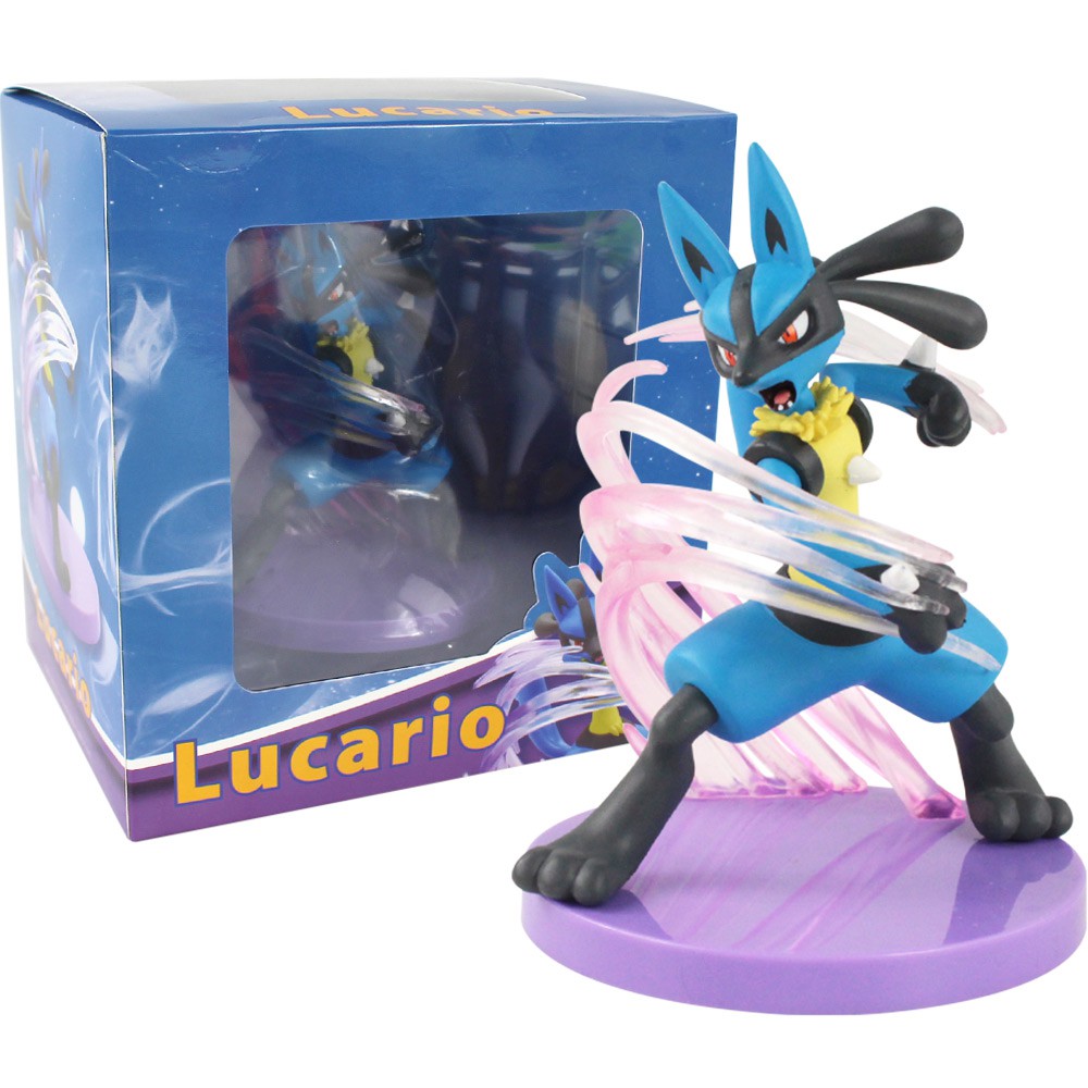 Anime Pets Figure Toys Lucario Mega Evolution Aura Effect Anime ...