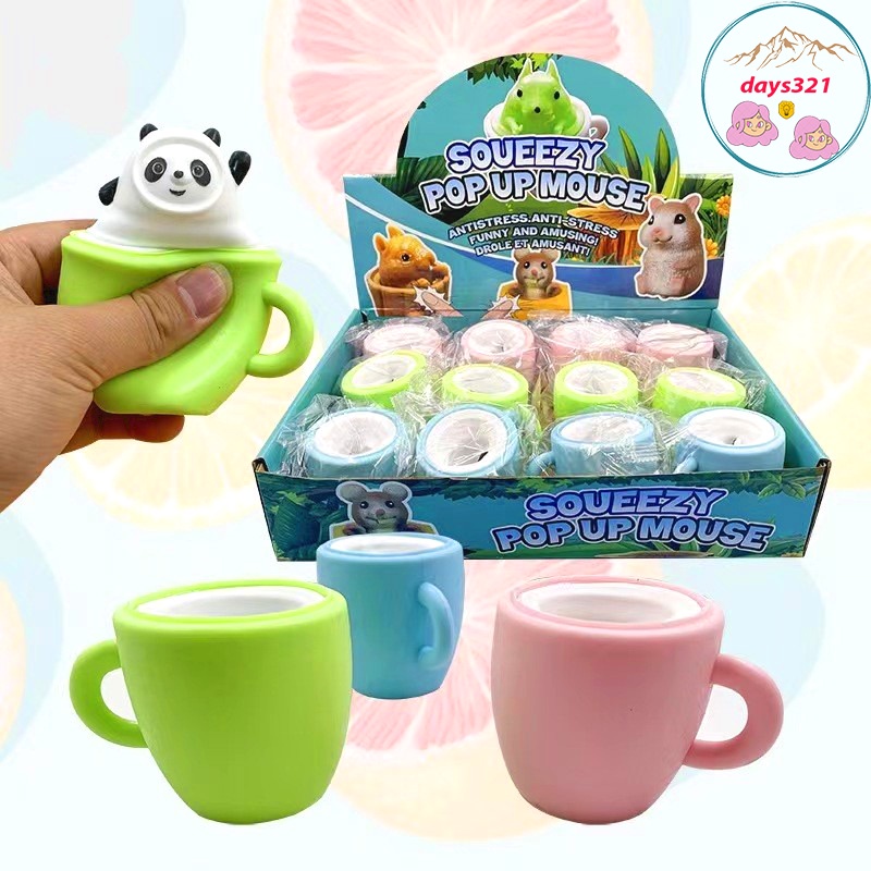 PANDAS IN A TEA CUP Squishy Mochi soft, smooth, cute, realistic, stress ...