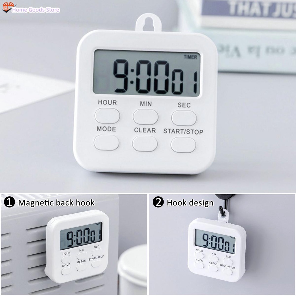 Digital Timer 24-Hours Digital Timer LCD Kitchen Timers Bathroom Shower ...