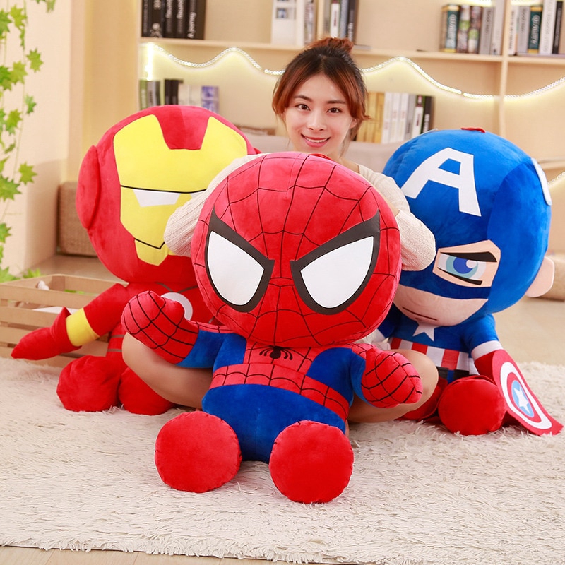 25-45cm Soft Stuffed Super Hero Captain America Iron Man Spiderman ...