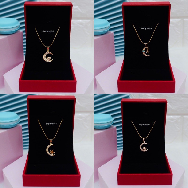 Moon Series Necklace Jewelry - with free box 18K Gold Tala Inspired ...