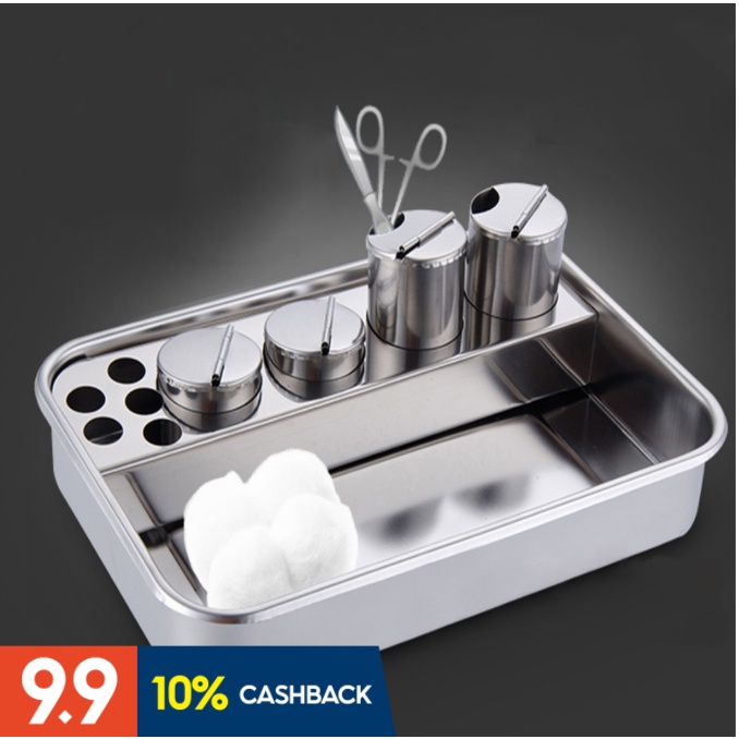 304 Stainless Steel Dental Instruments Tray Surgical Nursing Medical ...