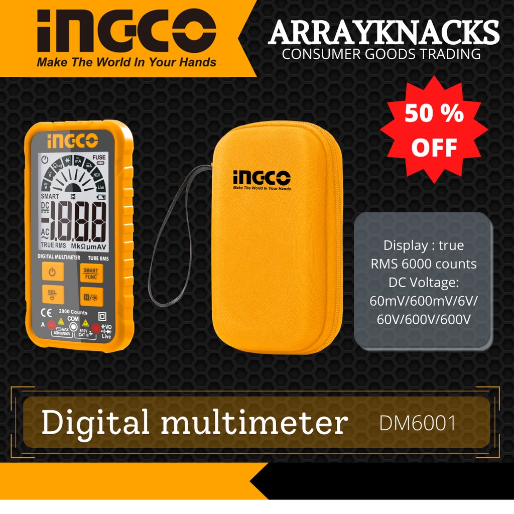 INGCO Digital multimeter (DM6001) POWERTOOLS | Shopee Philippines