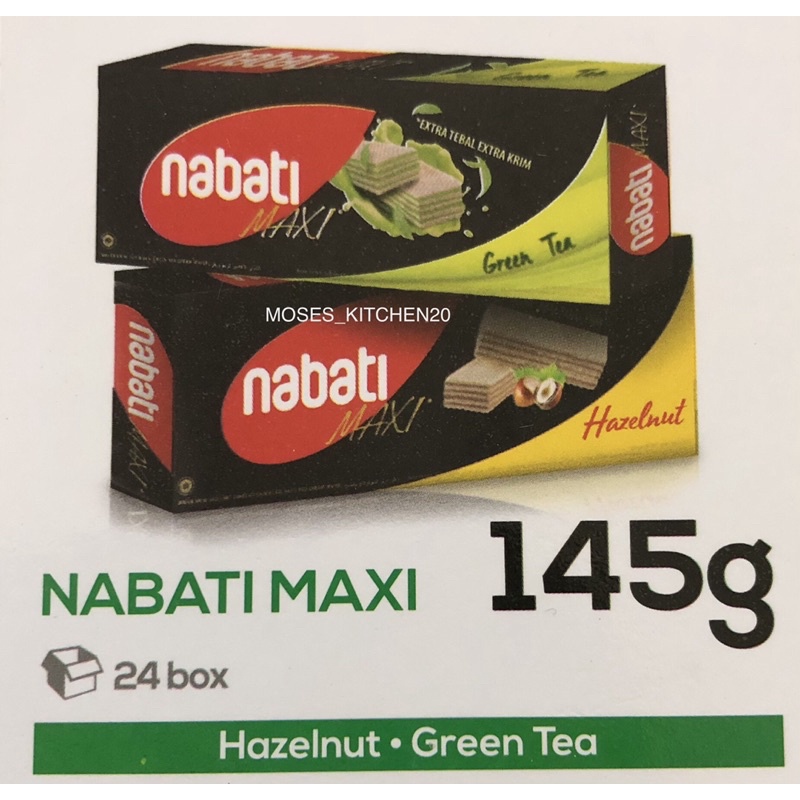 Vegetable WAFER MAXI GREEN TEA 145 GRAM/NABATI WAFER MAXI HAZELNUT 145G ...