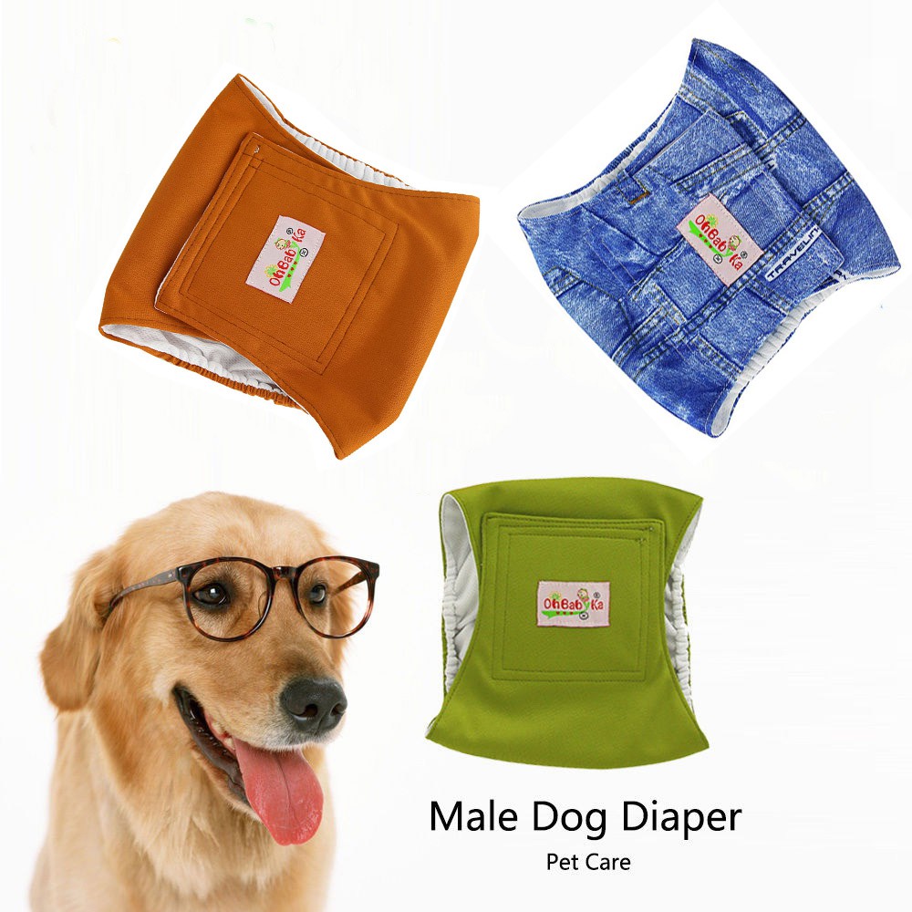 Washable & Reusable Male Dog Nappy Diaper Doggie Pets Diaper | Shopee ...