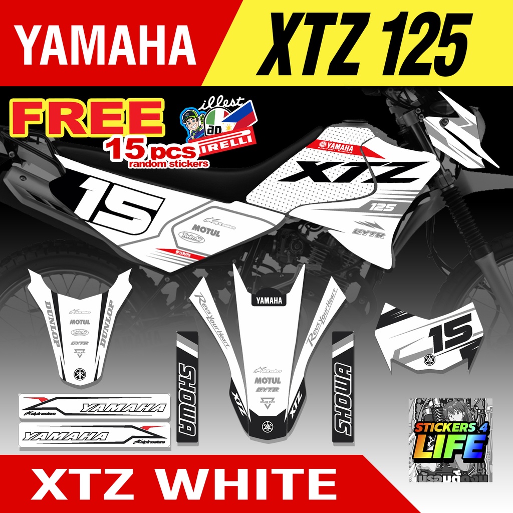 YAMAHA XTZ 125 Full Decals Sticker Body (WHITE) | Shopee Philippines
