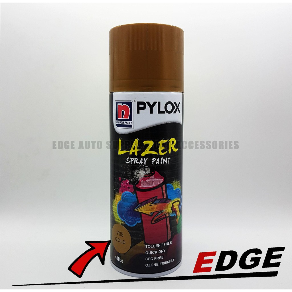 (#705 Gold Pylox) Lazer Spray Paint 400Cc By Nippon Paint Gold | Shopee ...