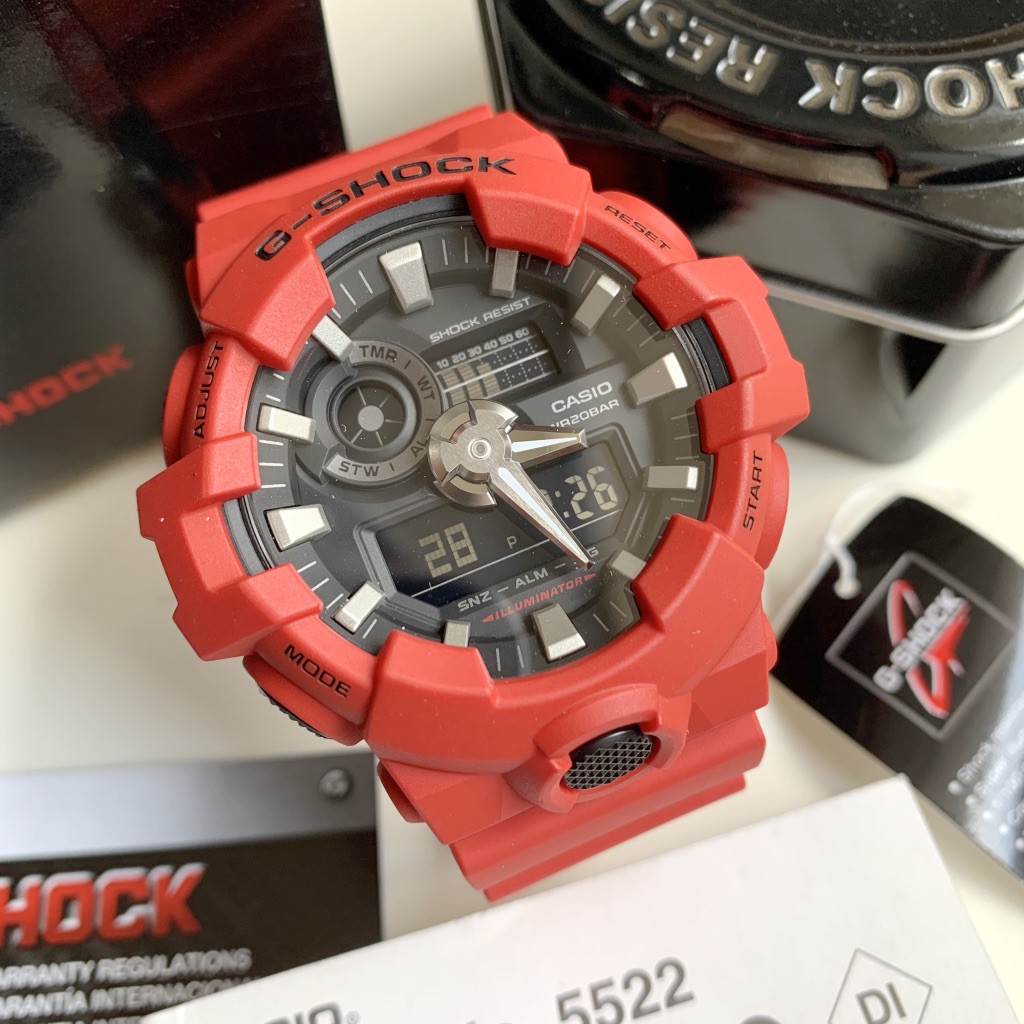 Original G-Shock GA700-4A Front Button Anadigi Red GA700 Watch for Men ...