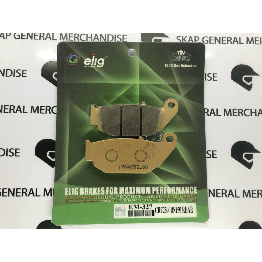 ELIG - REAR, BRAKE PAD - GIXXER 150 F.I. V1 / GSX-S 150 / GSX-R 150 ...