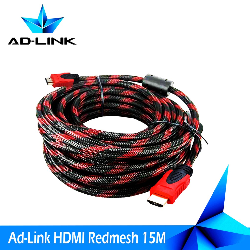 AD-LINK 15M HDMI to HDMI Cable Gold Plated Redmesh | Shopee Philippines