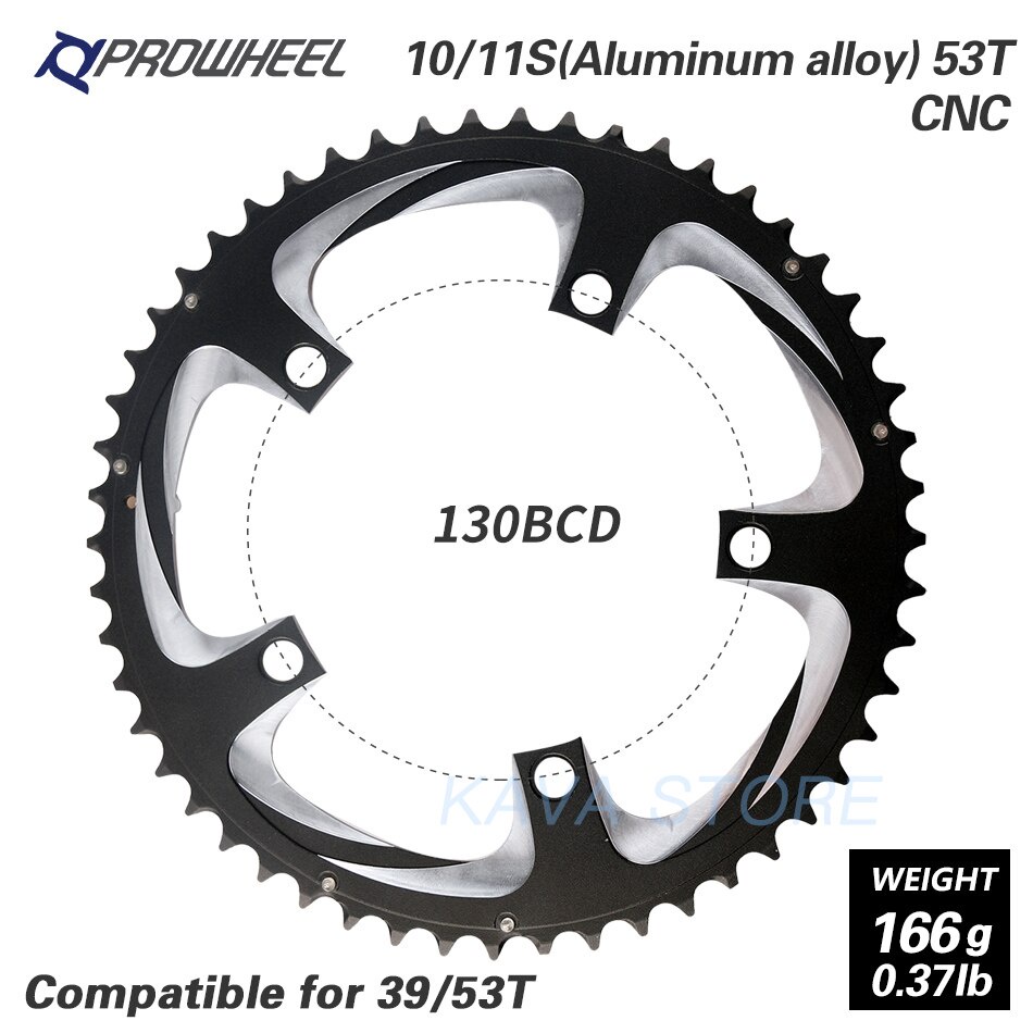 PROWHEEL ROAD Bicycle Chainring 110BCD 130BCD 34/39/50/53T Sprocket 8/9 ...