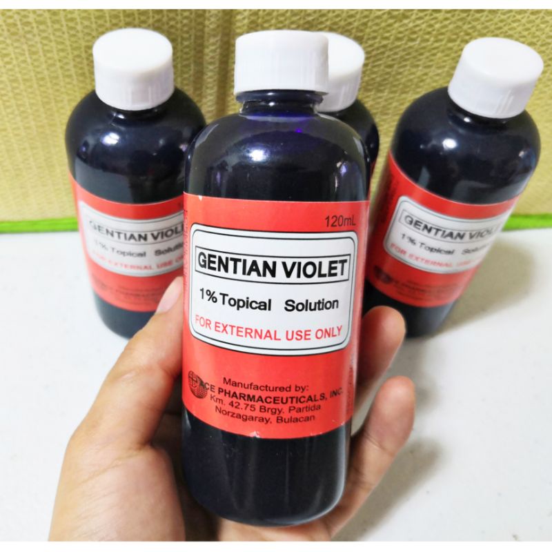Gentian Violet 1% Topical Solution (60ml/120ml) | Shopee Philippines