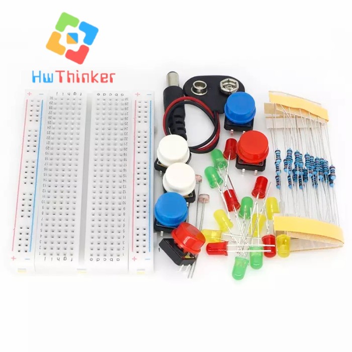Basic Starter Kit For Arduino Raspberry Pi Pico Breadboard Led Button