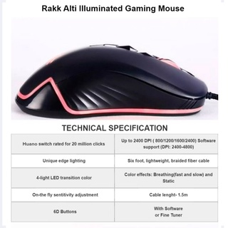 EasyPC | Rakk Alti Illuminated Gaming Mouse | Best for FPS Games | 1 ...