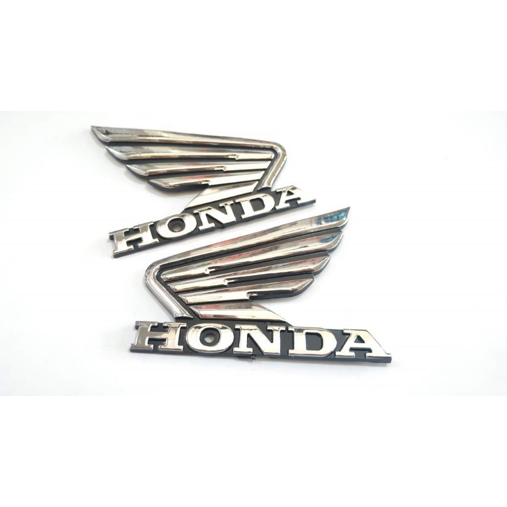Honda CHROME WING LOGO EMBLEM HIGH QUALITY PLASTIC MATERIAL | Shopee ...