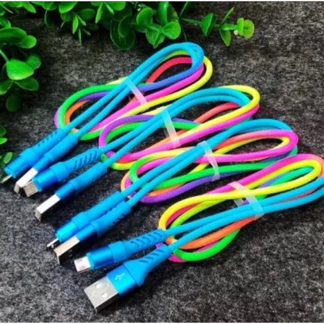 Rainbow color fast charging cable | Shopee Philippines