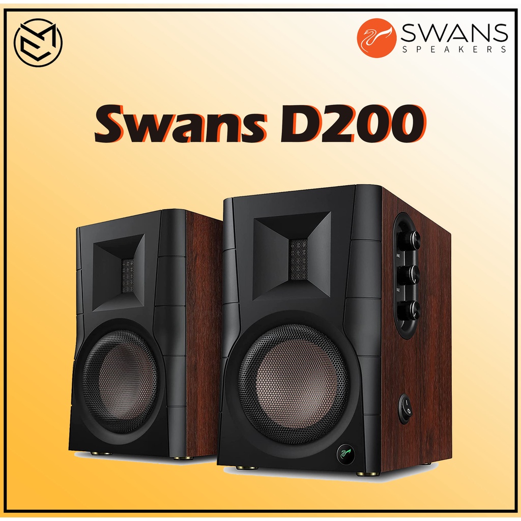 HiVi Swans Speakers D200 Powered Bookshelf Speaker- 2.0 Active Speaker ...