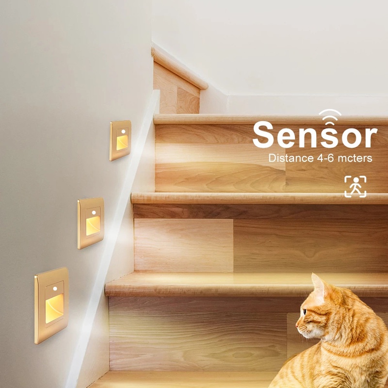 AC110V 220V 4 Colors PIR Sensor Led Stair Light / Home Motion Induction ...