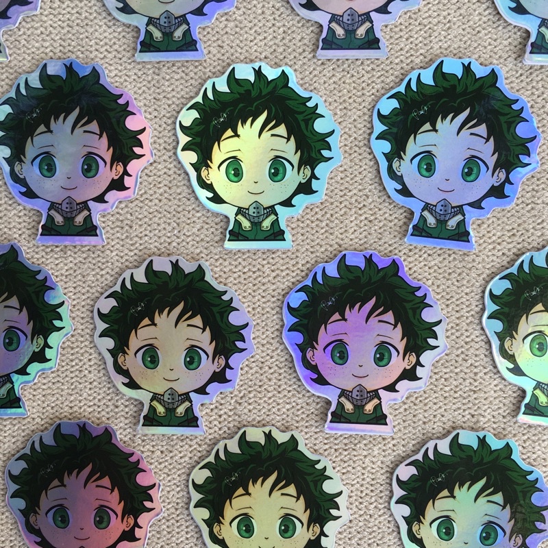 Cute Midoriya Izuku (Deku) Sticker Anime Boku No Hero Academia hologram ...