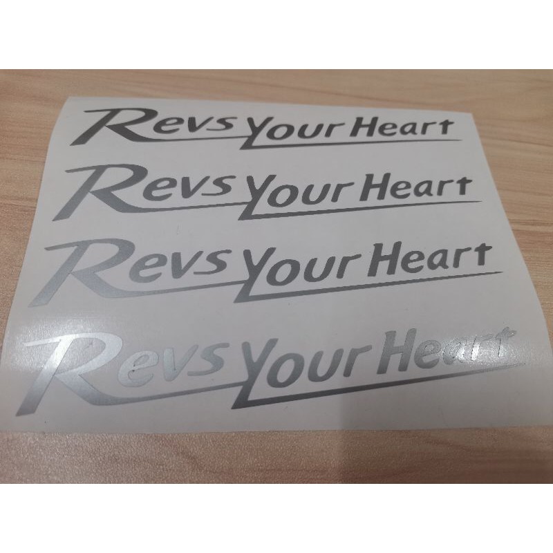 STICKER CUTTING REVS YOUR HEART (1 set=4 keping) | Shopee Philippines
