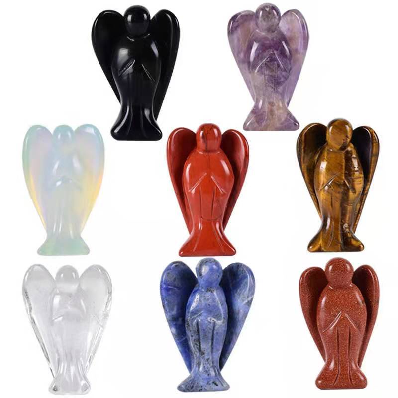 Angel Crystal Pocket Angel Carving Angel Ornament 1.5 inches Figurines ...