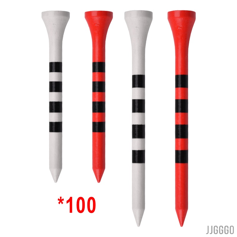 100 Pack Professional Golf Tees, Bamboo Golf Tees, Stripe Mark Scale ...