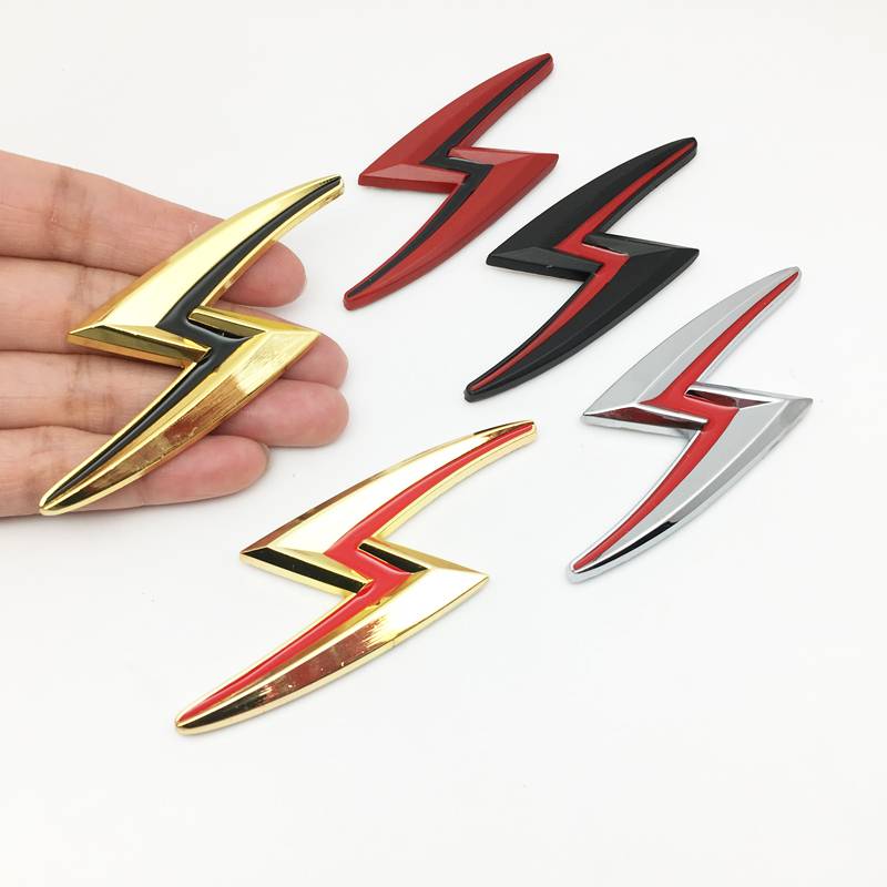 3D Car Styling Metal S Lightning logo Emblem Rear Tailgate Badge window ...