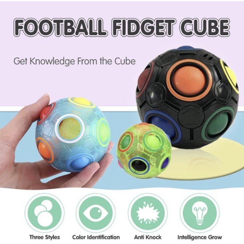 Magic Rainbow Fidget Puzzle Ball Stress Cube Rubix Tiktok Pop It 2021 ...