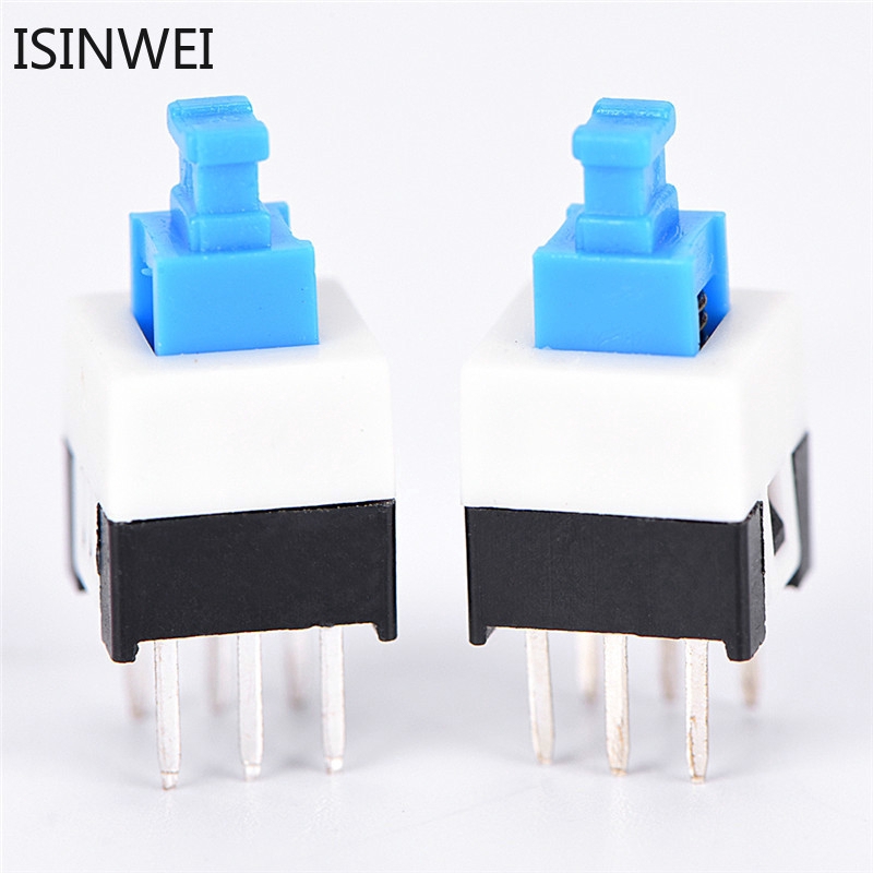 20pcs 6Pin Push Tactile Power Micro Switch Self lock On/Off button ...