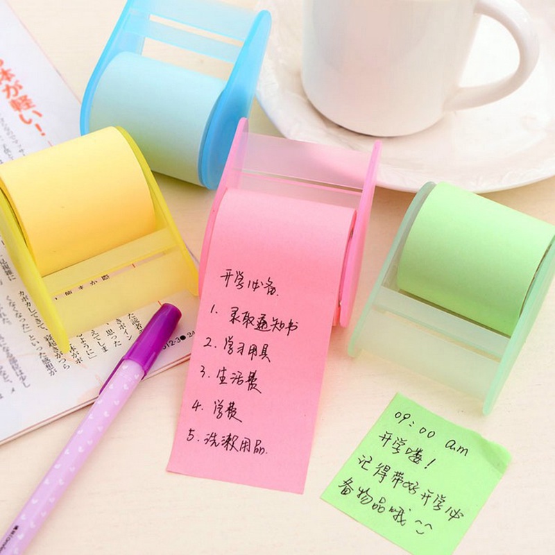 Adhesive Roll Sticky Notes With Dispensers Multi Color Posted Notes ...
