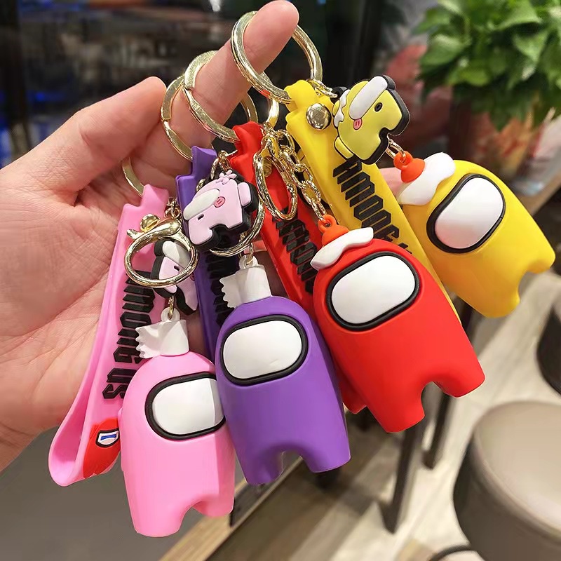 Cartoon Among Us Playing Keychain Male and Female Fashionable Backpack ...