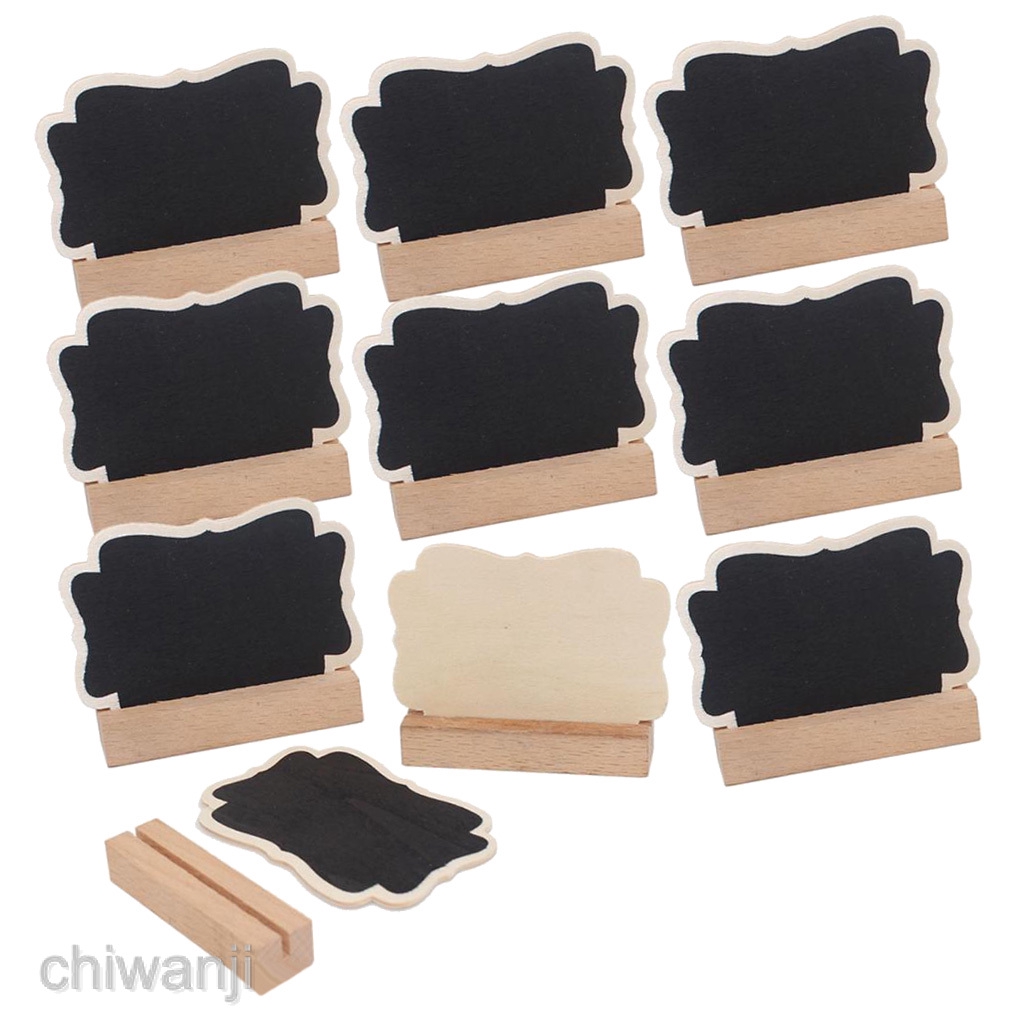 10x Wooden Mini Blackboard Memo Sign Message Chalk Board | Shopee ...
