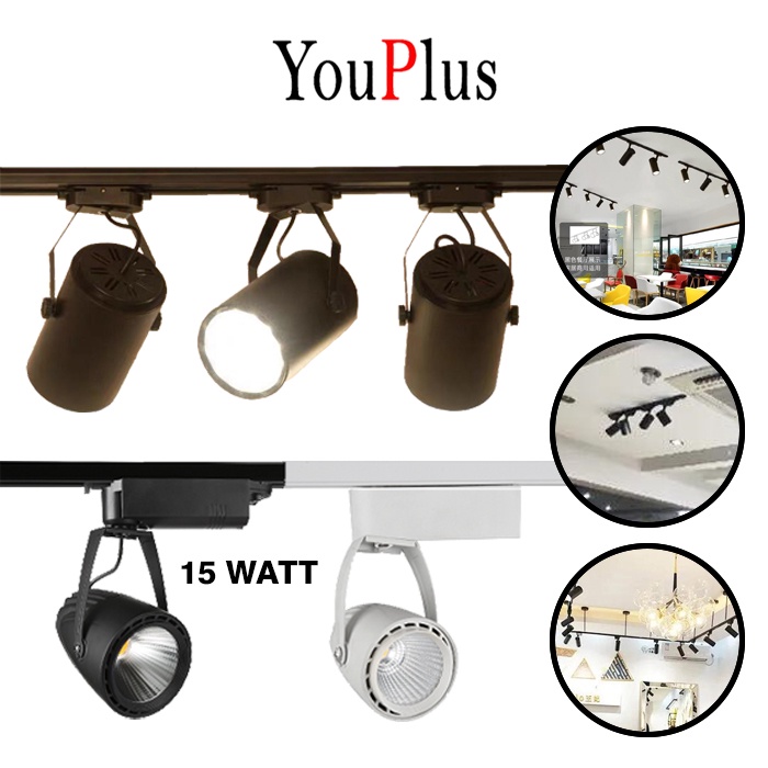 Youplus Spotlight rail spot light 15W CEILING AND RELL LED Spotlight ...