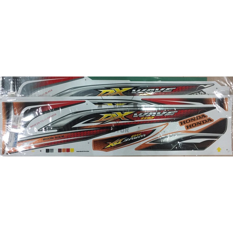 Honda wave110 dx sticker body/body sticker/stripe/decal | Shopee ...