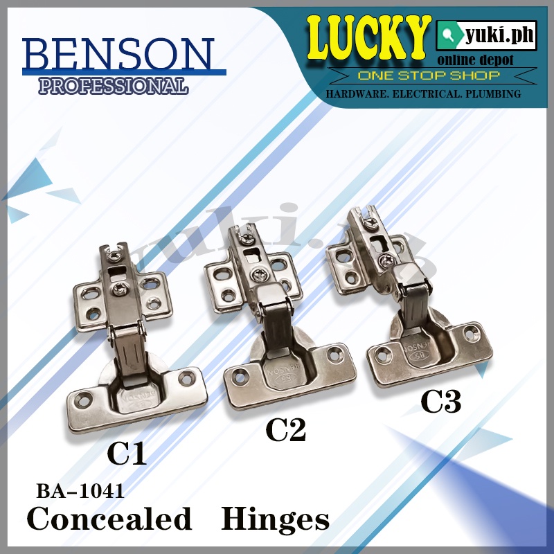 BENSON BA1041 CONCEALED HINGES ( C1 / C2 / C3 ) SOLD PER PAIR | Shopee Philippines