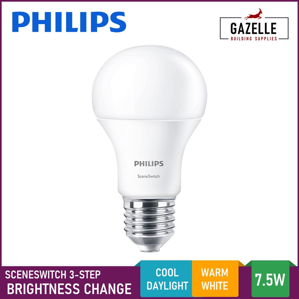 Philips Scene Switch 3 Step Brightness Change - 7.5 Watts Daylight ...