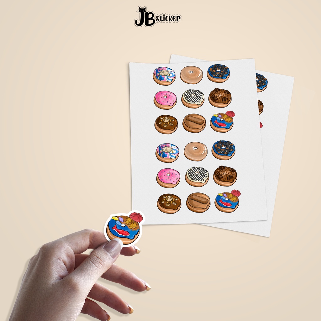 Donut Sticker Deco 2sheets, Cute sticker sheet, Journal, Planner ...