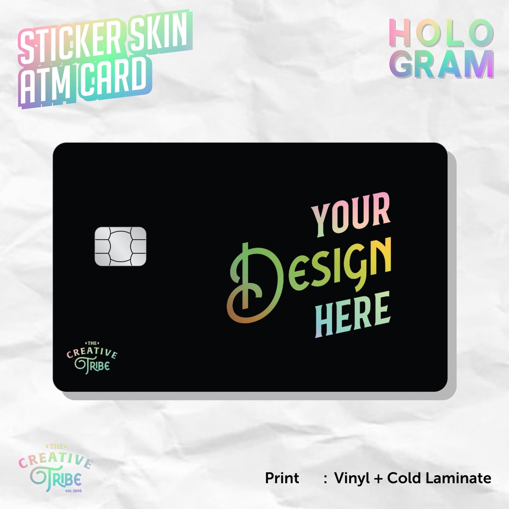 Custom HOLOGRAM Skin Card Sticker - Vinyl ATM Debit Credit Emoney Flazz ...